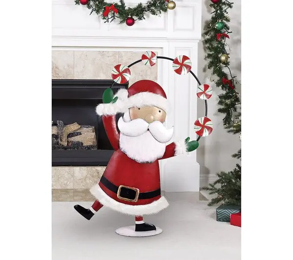 SUNSET VISTA DESIGNS Santa Juggling Candy Sculp Ture