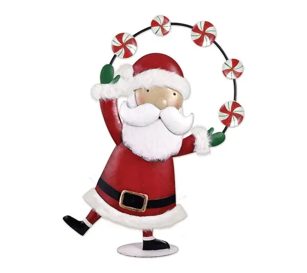SUNSET VISTA DESIGNS Santa Juggling Candy Sculp Ture