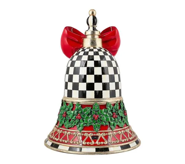 MACKENZIE-CHILDS Holly Illuminated Trophy Bell