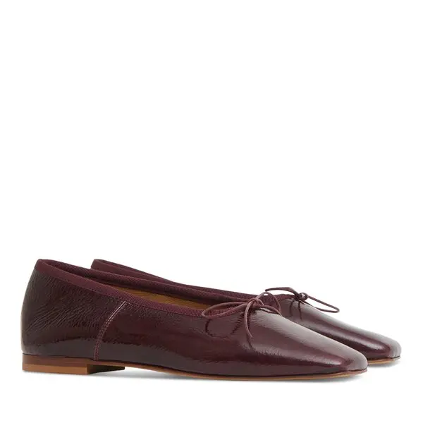 MANSUR GAVRIEL Square Toe Ballerina Flats - Oxblood
