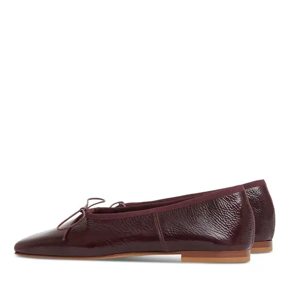 MANSUR GAVRIEL Square Toe Ballerina Flats - Oxblood