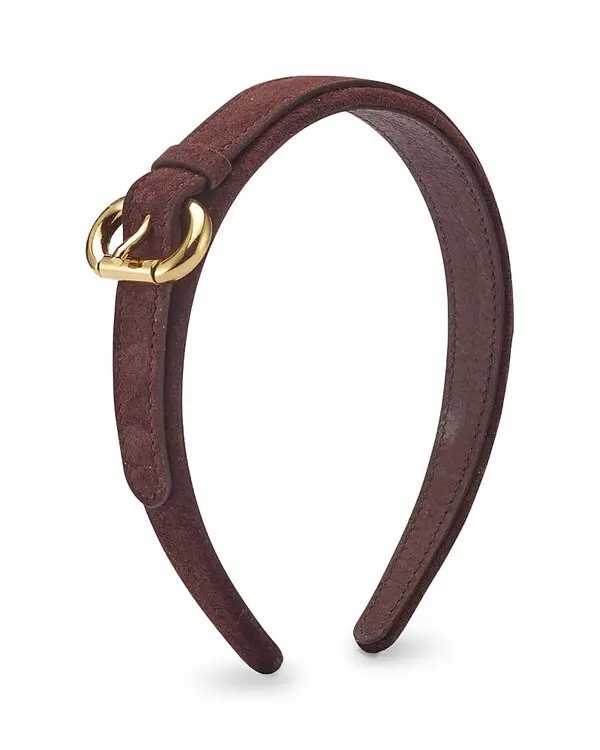 LELET NY Emi Suede Headband - Chocolate
