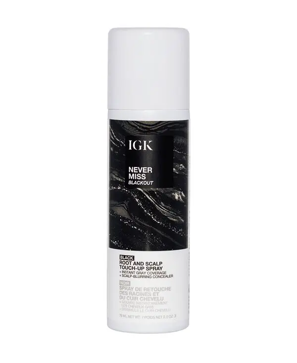 IGK Never Miss Root And Scalp Blackout Touch-up Spray - Black