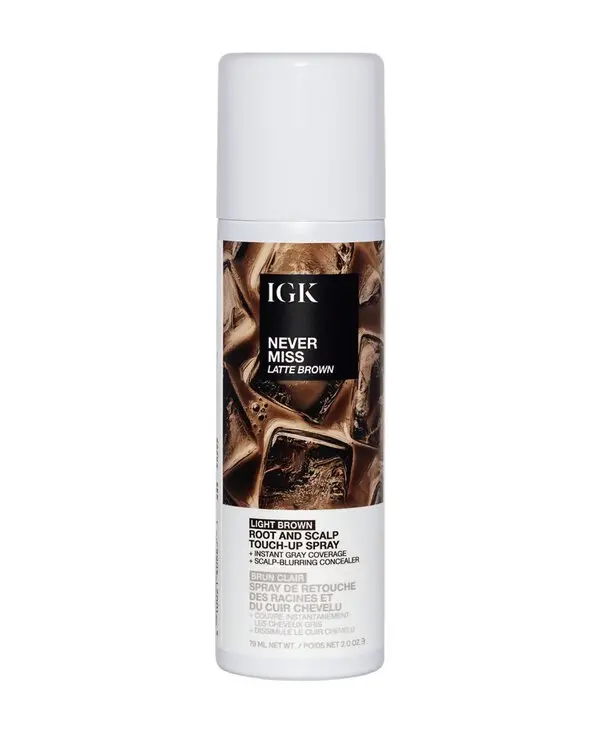 IGK Never Miss Root And Scalp Latte Brown Touch-up Spray - Light Brown