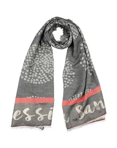 ALESSIA SANTI Scarf Cotton, Viscose, Metallic Fiber - Black