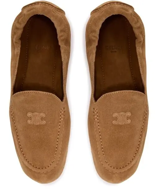 Celine Adam Loafers In Suede Calfskin