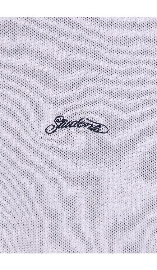 STUDENTS GOLF Gibson Fleece Long Sleeve Polo In Light Grey