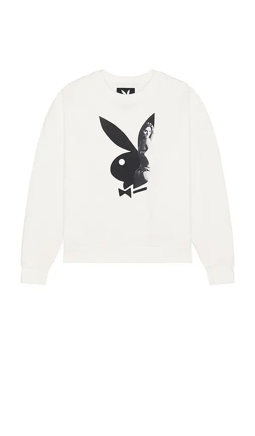 PLAYBOY Bunny Shadow Sweatshirt - White