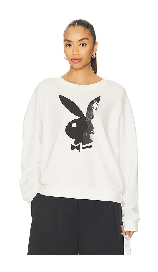 PLAYBOY Bunny Shadow Sweatshirt - White