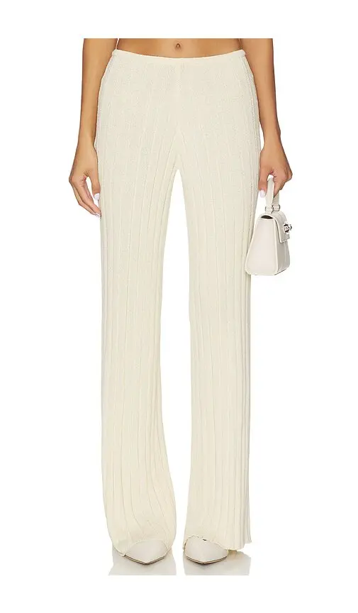 SNDYS Baha Ribbed Wide Leg - Cream