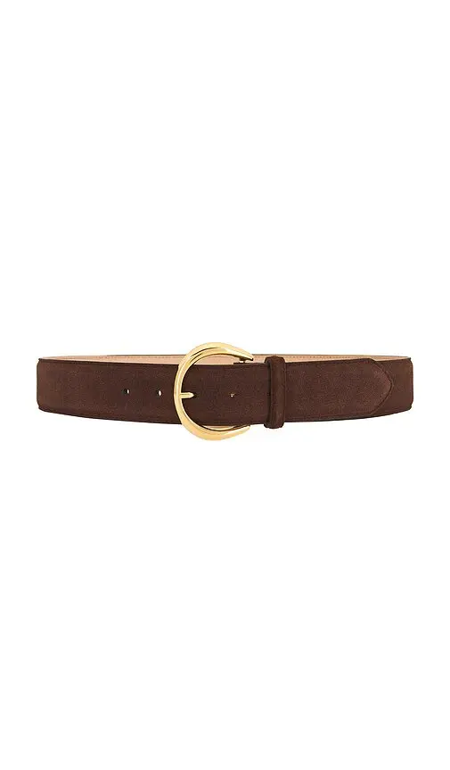 B-low The Belt Odessa Suede Belt - Chocolate & Gold