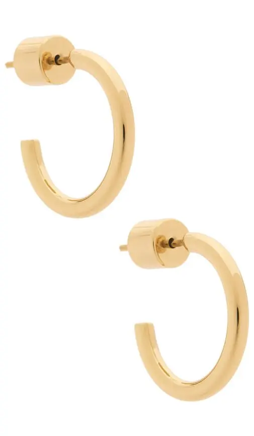 JENNIFER FISHER Thread Huggies - Yellow Gold