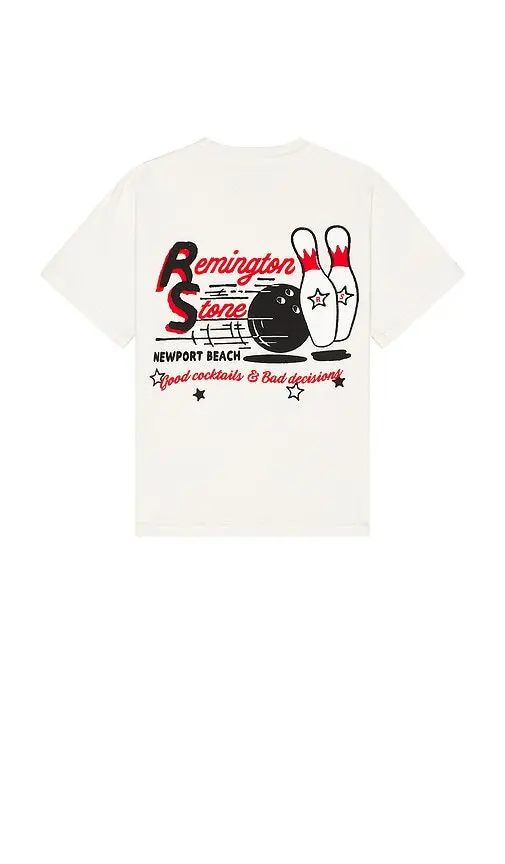 REMINGTON STONE Bowling Tee In Ivory - Vintage Bone