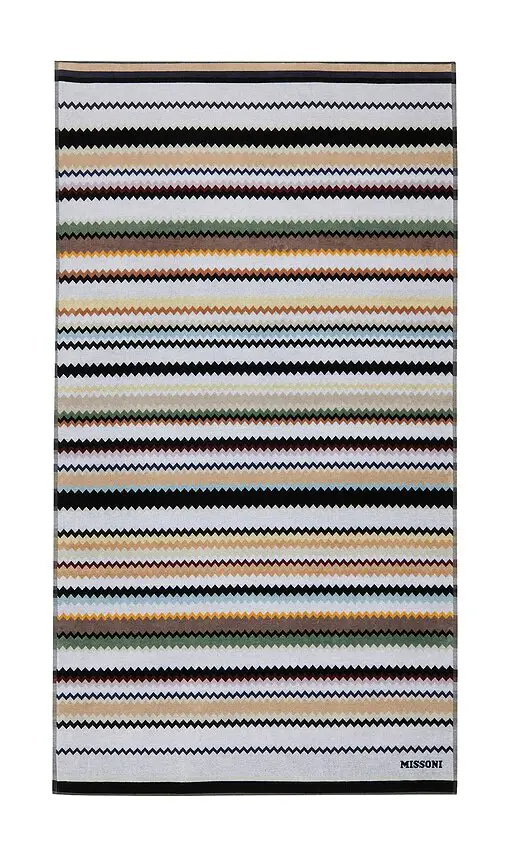Missoni Curt Beach Towel In Cream,green - N,a