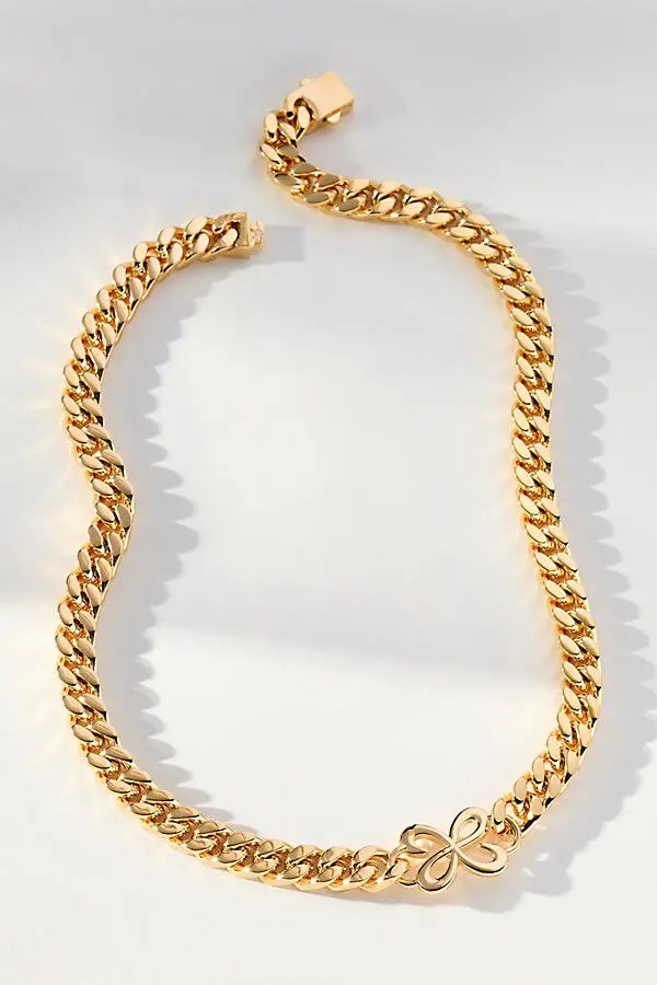 Maeve Icon Curb Chain Necklace - Gold