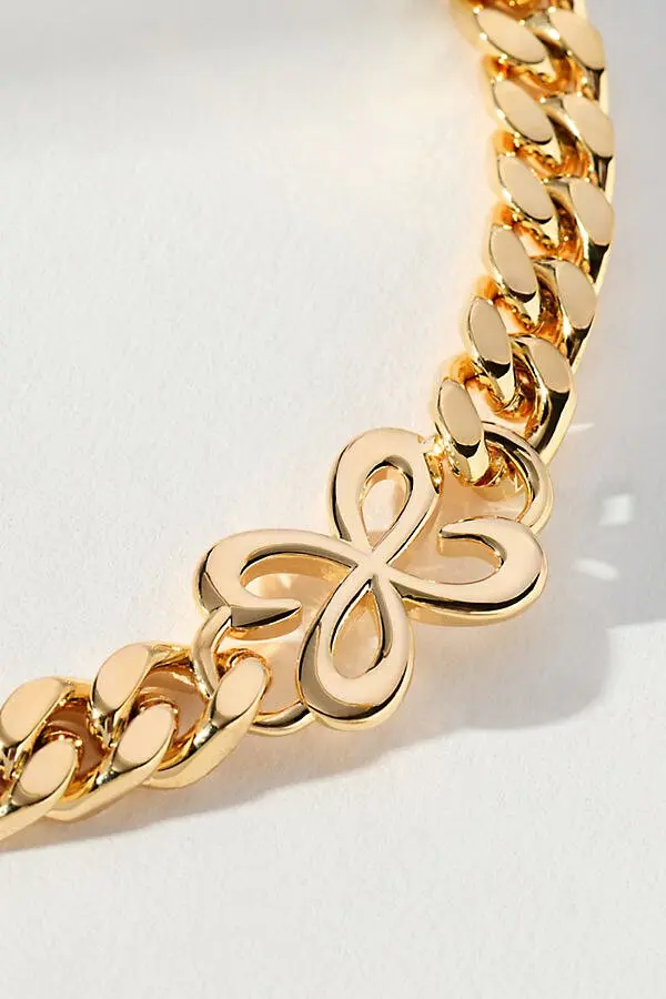 Maeve Icon Curb Chain Necklace - Gold