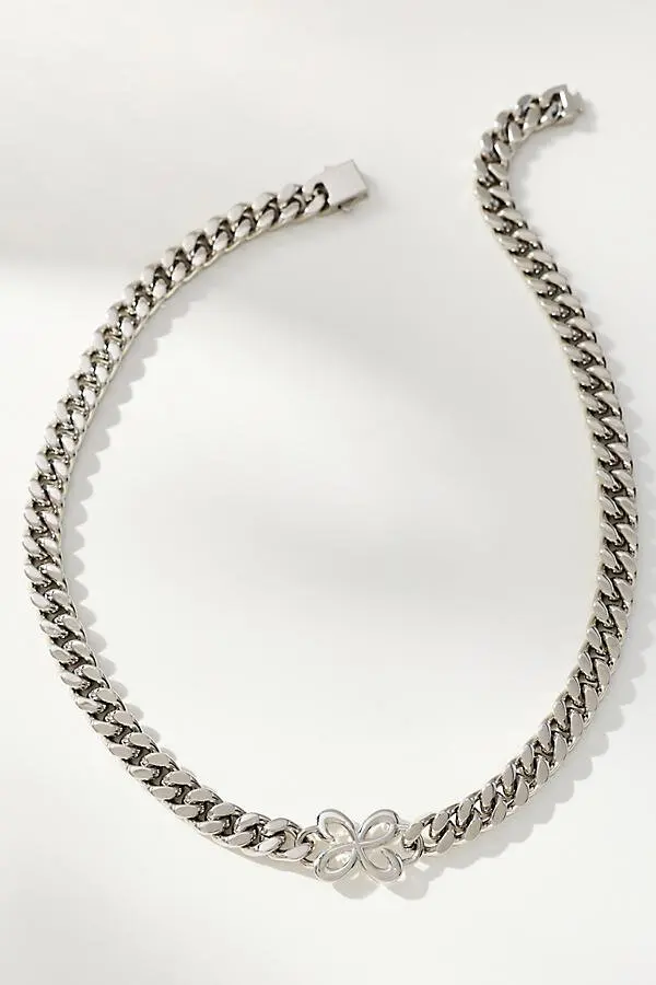 Maeve Icon Curb Chain Necklace - Silver
