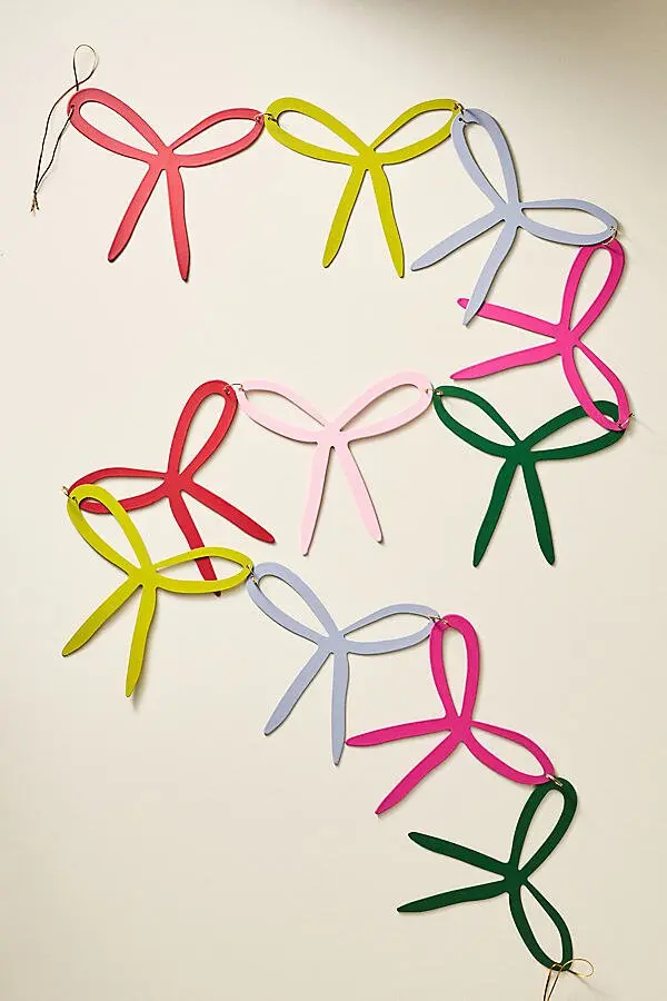 Anthropologie Metal Bow Garland - Multi