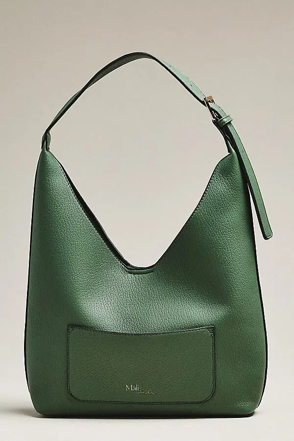 MALI + LILI Vegan-leather Triangle Shoulder Bag - Sage