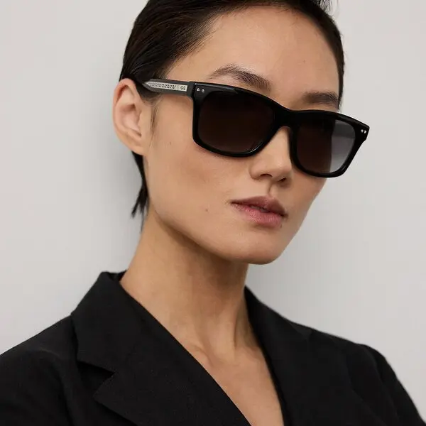 Ralph Lauren Automotive Square Sunglasses - Shiny Black