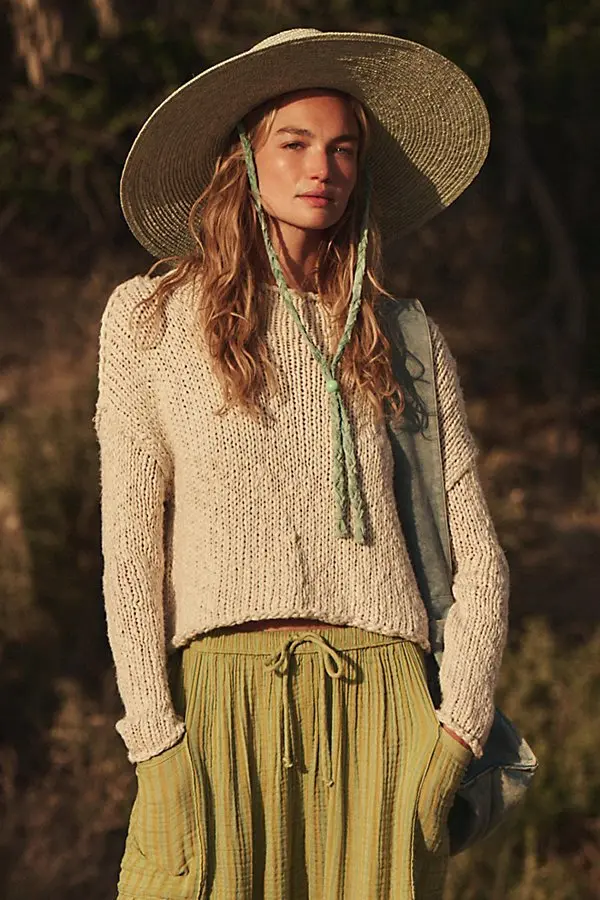 Free People Opal Rollneck Knit Sweater - Tea