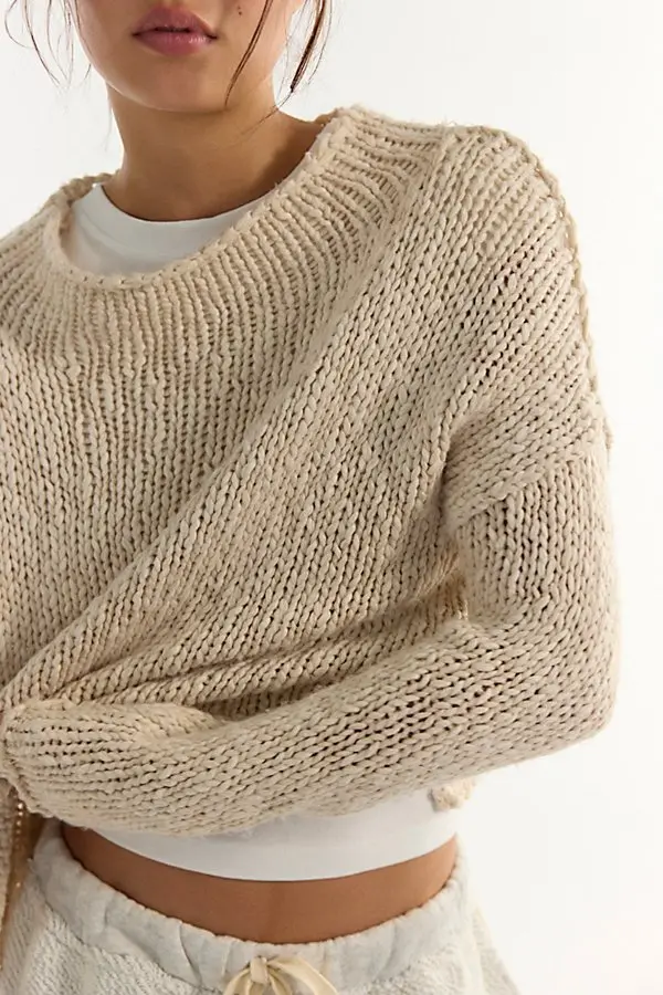 Free People Opal Rollneck Knit Sweater - Tea