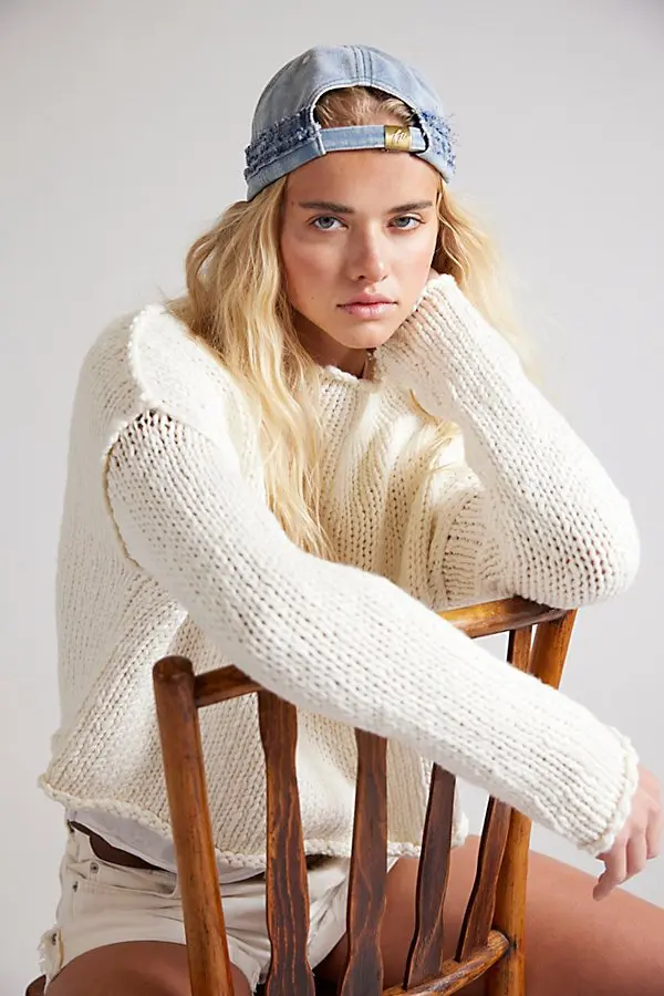 Free People Opal Rollneck Knit Sweater - Whisper White