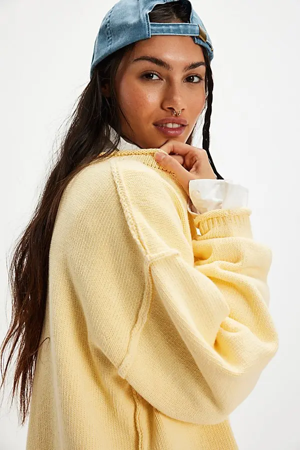 Free People We The Free Ella Roll-neck Knit Sweater - Double Butter