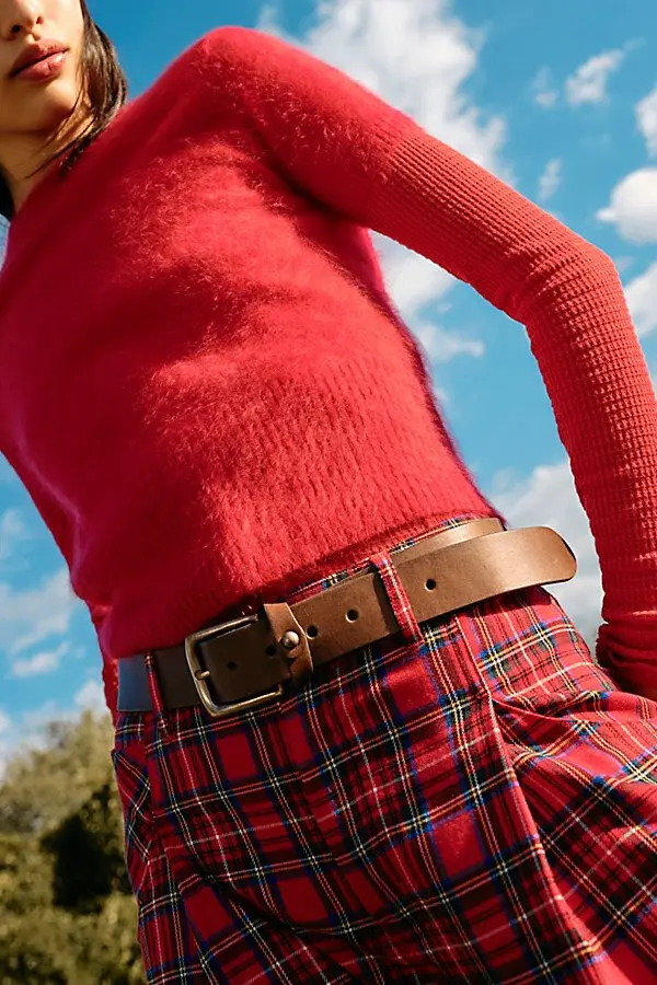 Free People Wren Leather Belt - Espresso