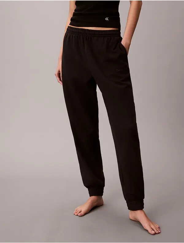 Calvin Klein Cotton Terry Blend Sleep Jogger - Black