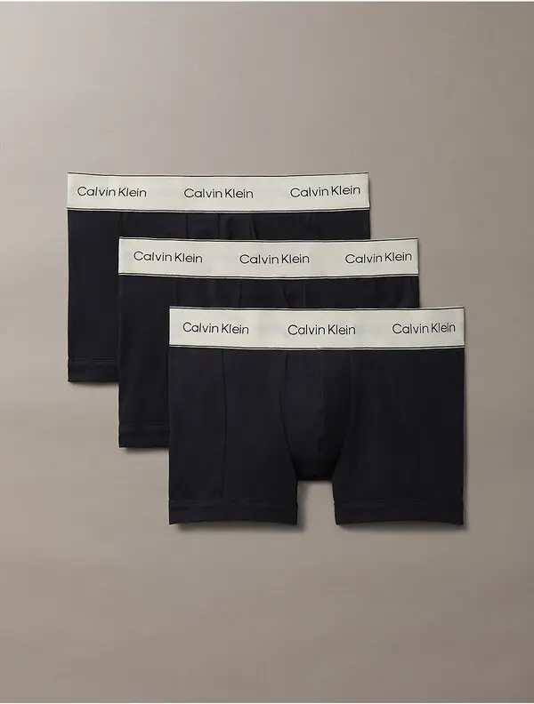 Calvin Klein Heritage Cotton Stretch 3-pack Trunk - Black
