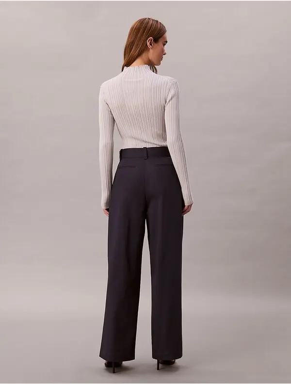 Calvin Klein Belted Tailored Pants - Inkwell