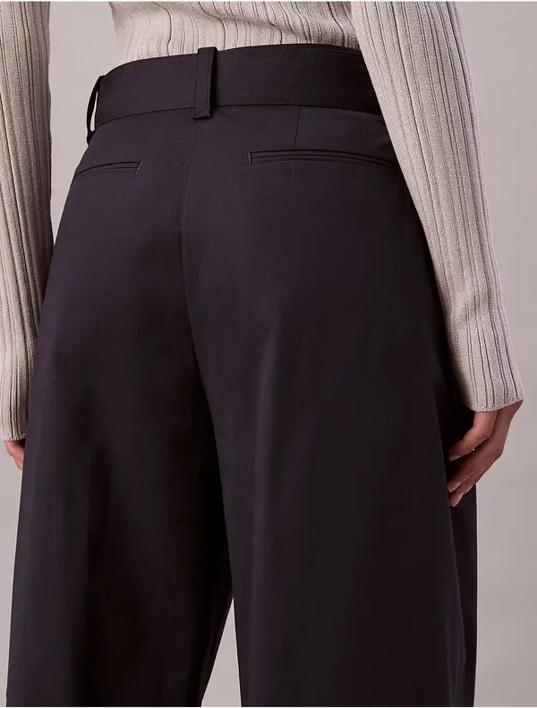 Calvin Klein Belted Tailored Pants - Inkwell