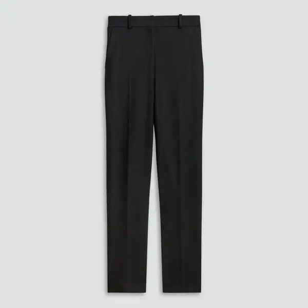 Theory Slim Leg Wool-blend Knit Pant - Black