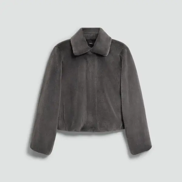 美品　Theory Varsity JKT P グレー Theory - 【Theory】Sleek Saxony Varsity JKTの通販 by ブランド古着