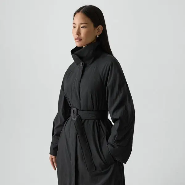 Theory Long Parka In Recycled Nylon