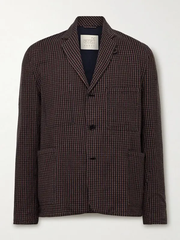 KARDO Checked Cotton Somesh Blazer