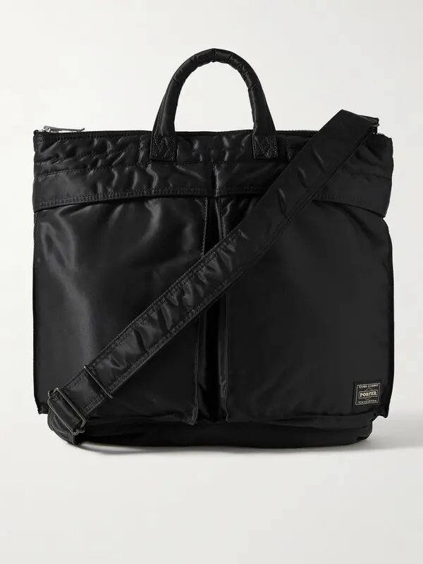 PORTER-YOSHIDA & CO Tanker Helmet Nylon-twill Tote Bag - Black