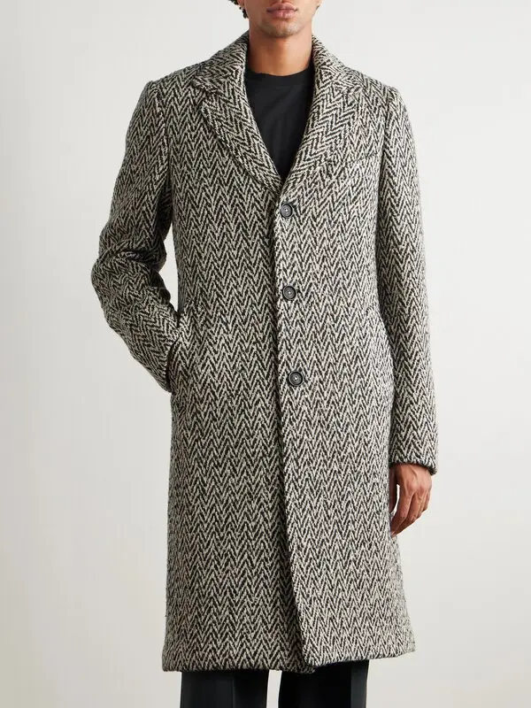 Massimo Alba Mercury Herringbone Wool-blend Coat