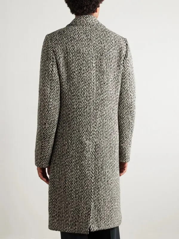 Massimo Alba Mercury Herringbone Wool-blend Coat