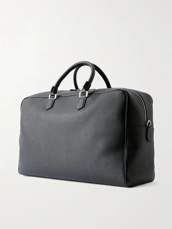 SERAPIAN Full-grain Leather Holdall - Blue