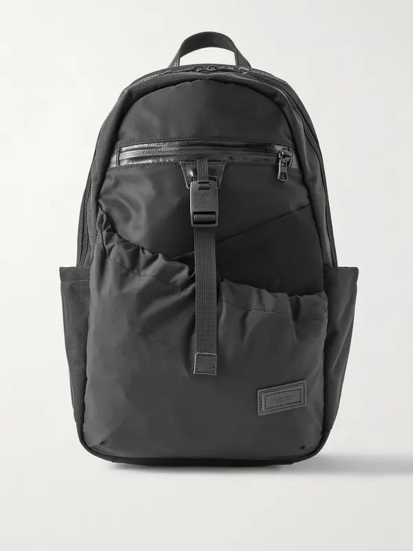 MASTER-PIECE CO Scramble Leather-trimmed Backpack - Black