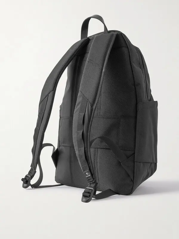 MASTER-PIECE CO Scramble Leather-trimmed Backpack - Black