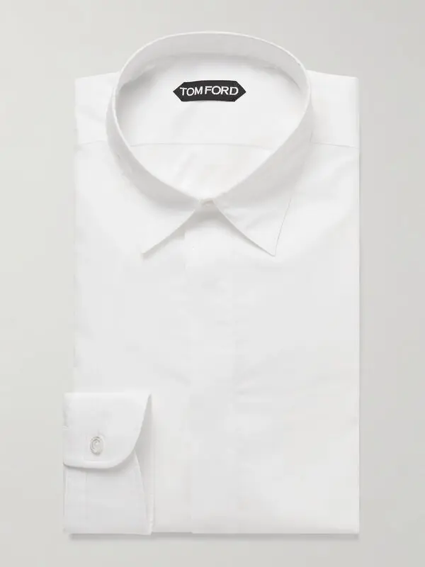 TOM FORD Cotton-poplin Shirt - White