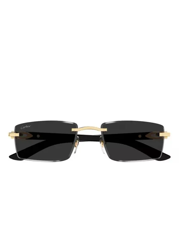 CARTIER Rectangle-frame Sunglasses - Black