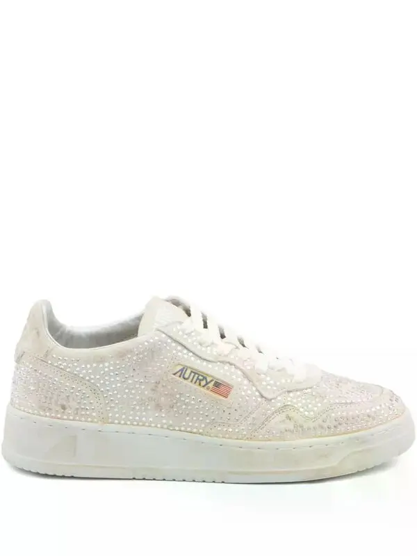 AUTRY Medalist Rhinestone Embellished Sneakers - Neutrals