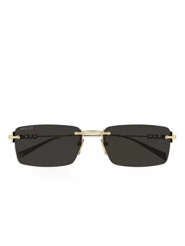 Gucci Gg1941s Rectangle-frame Sunglasses - Gold