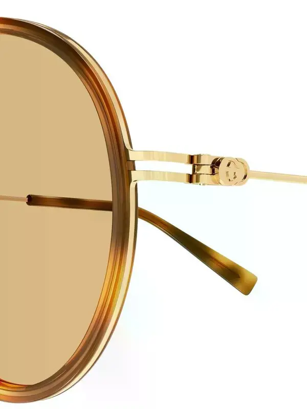 Gucci Gg1981s Pilot-frame Sunglasses - Brown