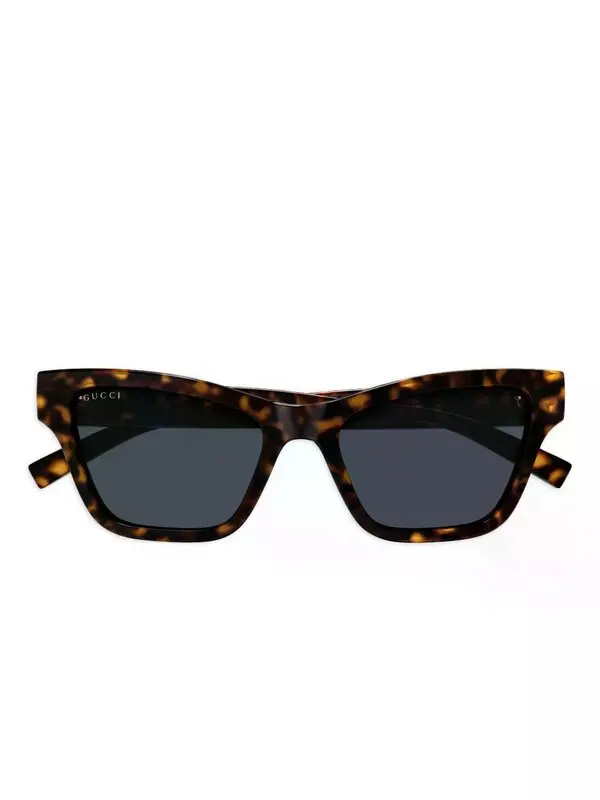 Gucci Geometric Logo Sunglasses - Brown