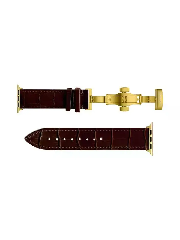 VELANTE Crocodile-embossed Apple Watch Strap